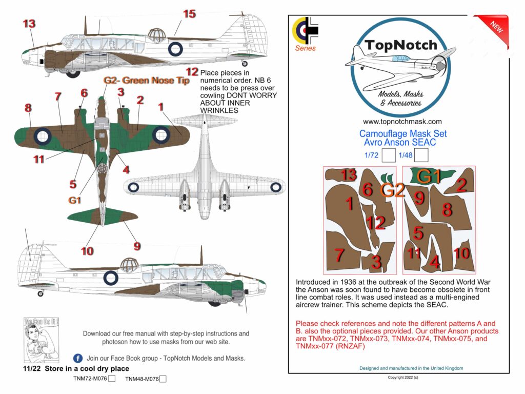 Avro Anson SEAC - TopNotch Masks
